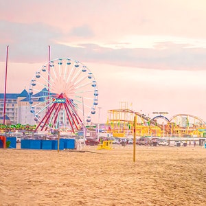 The Pier in Ocean City, Md / Colorful Digitally Hand Painted Art / Wall ...