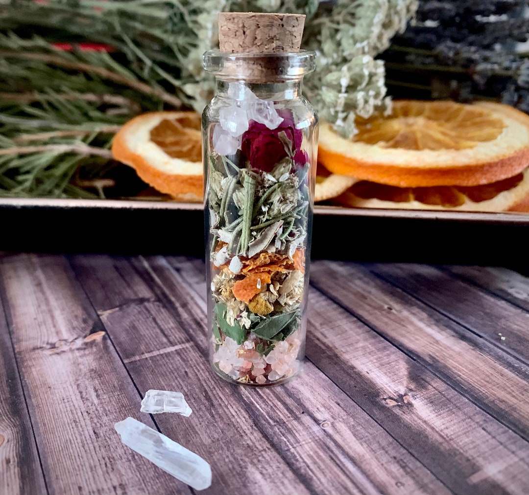 Handcrafted Full Moon Spell Bottles Magic Spell Jar Ritual Witch Bottle ...