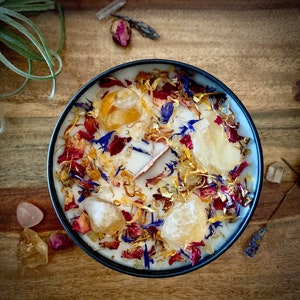 Healing Energy Crystal Candle Aromatherapy Soy Wax Grounding ...