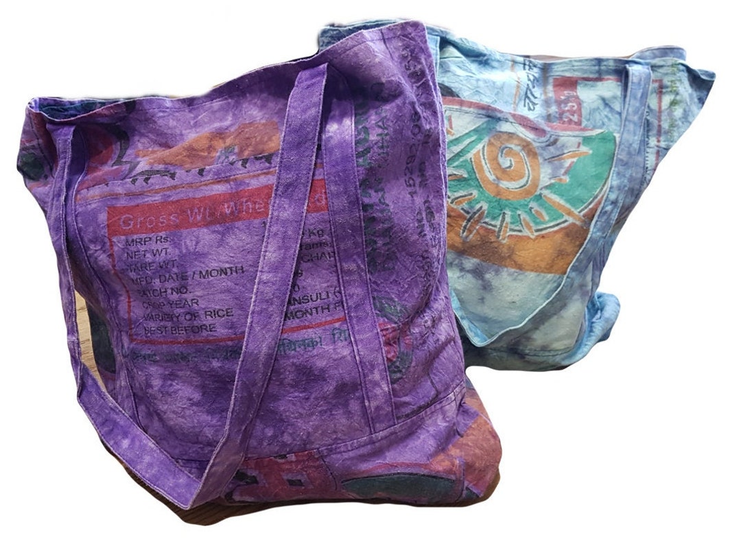 Fairtrade Recycled Rice Sack Upcycled Tote Bag - Etsy