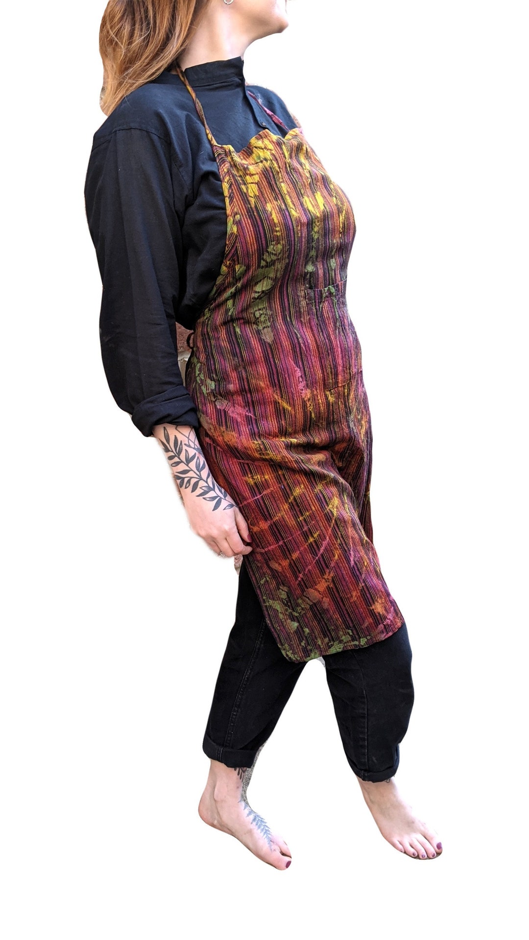 Fair Trade Cooking Apron Nepal Stripe Tie Dye - Etsy