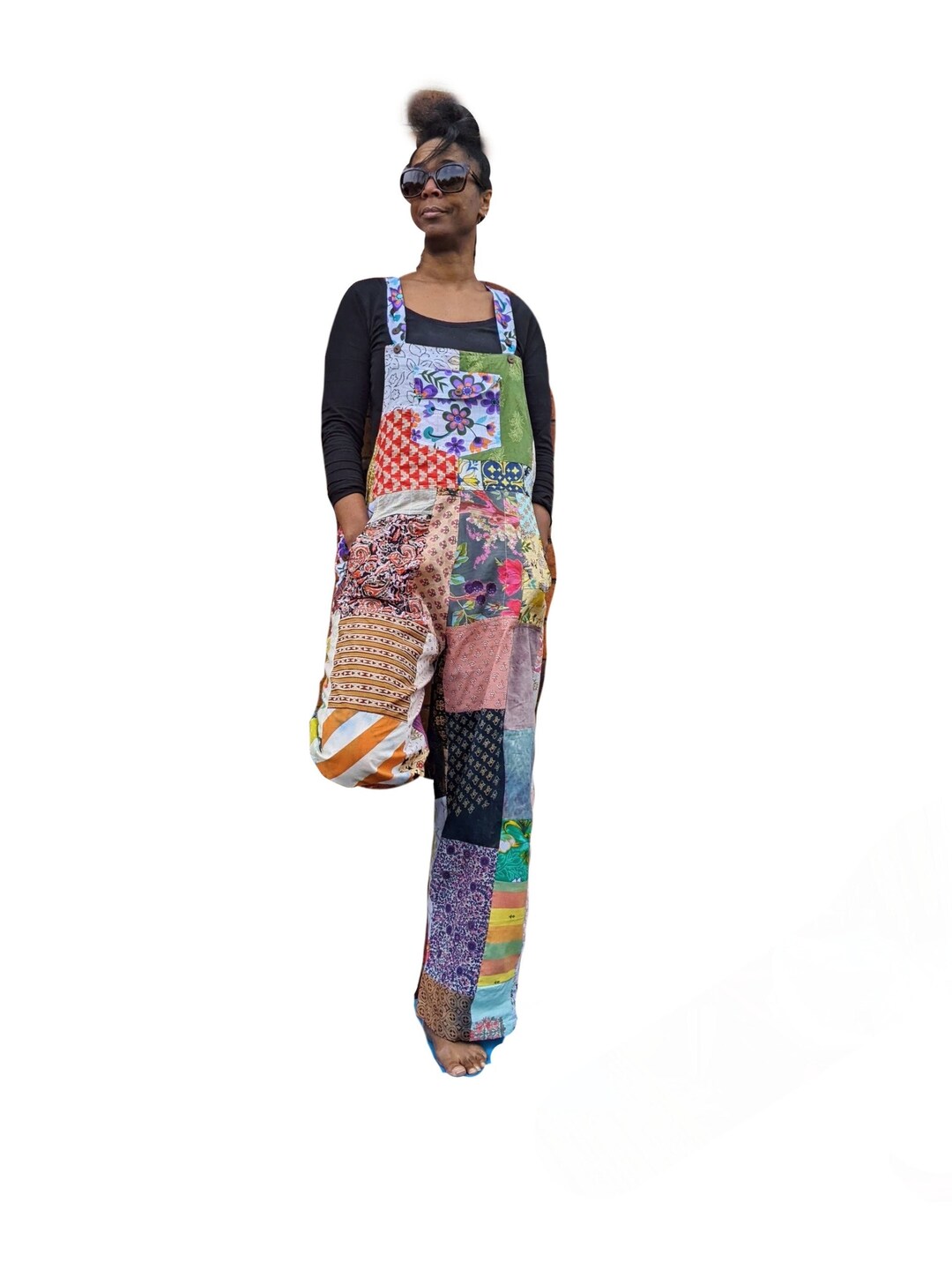 Fair Trade Patchwork Indian Cotton Dungarees Du704 - Etsy