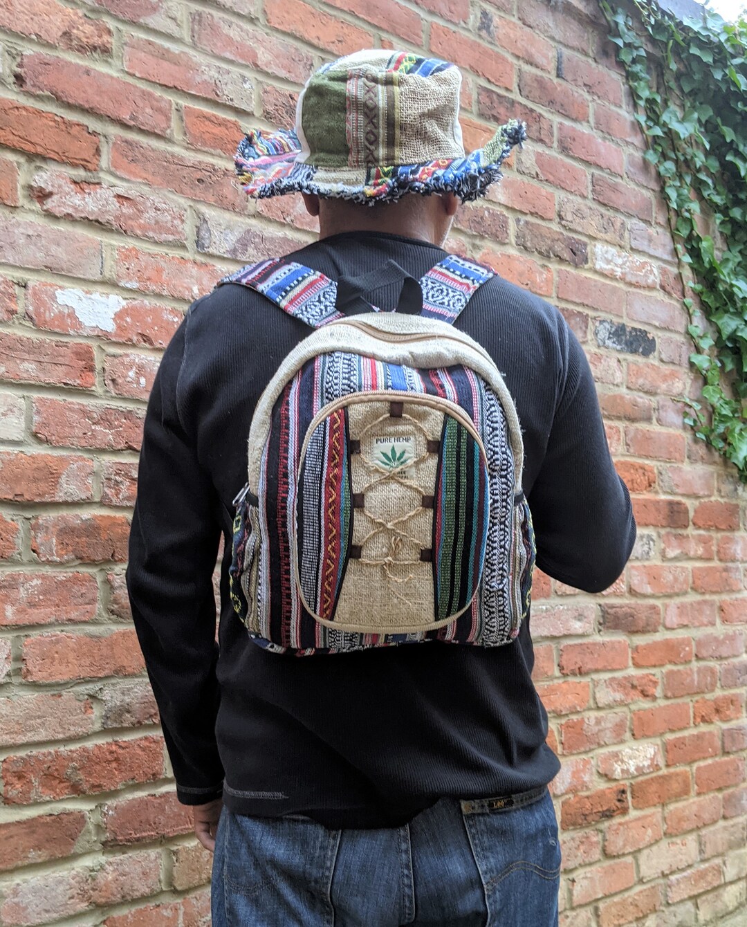 Fairtrade Small Backpack Hemp y Cotton Plain Criss Cross Plain - Etsy ...