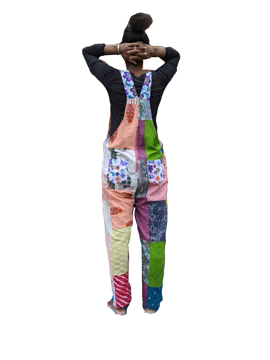 Fair Trade Patchwork Indian Cotton Dungarees Du704 - Etsy