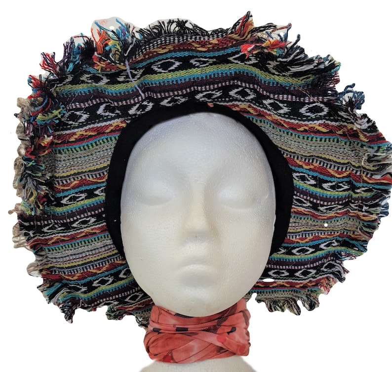 Fairtrade Hemp Cotton Patchwork Frill Flexible Brim Hat H2 - Etsy