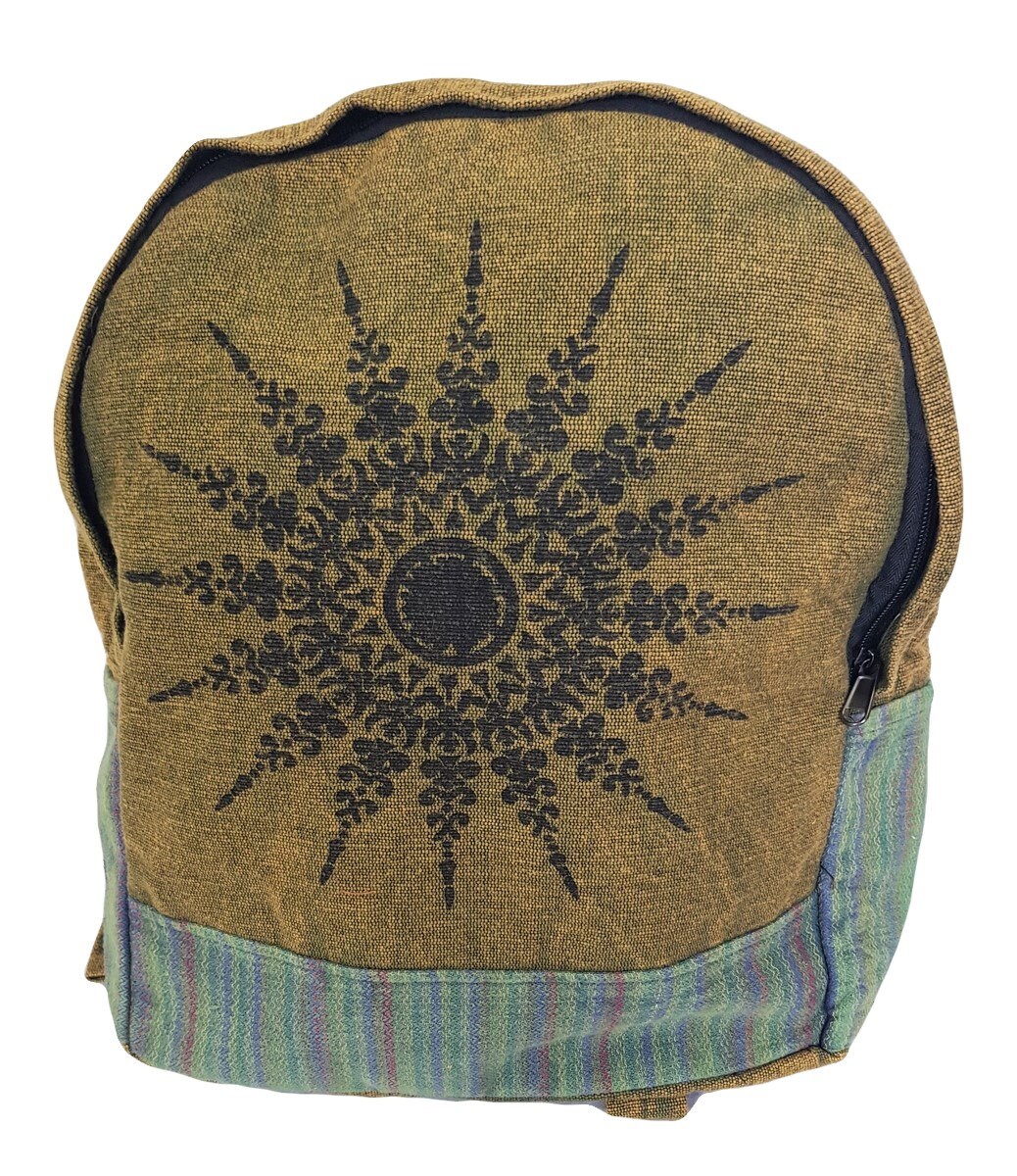 Fairtrade Stonewash Cotton Mandala Backpacks - Etsy