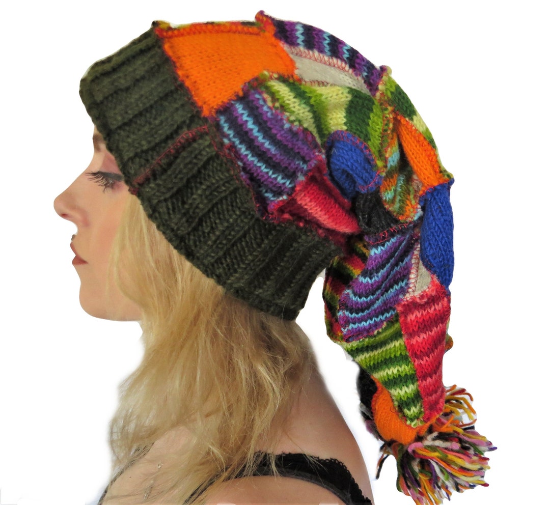 Fairtrade Korean Multi Patchwork Wool Hat - Etsy