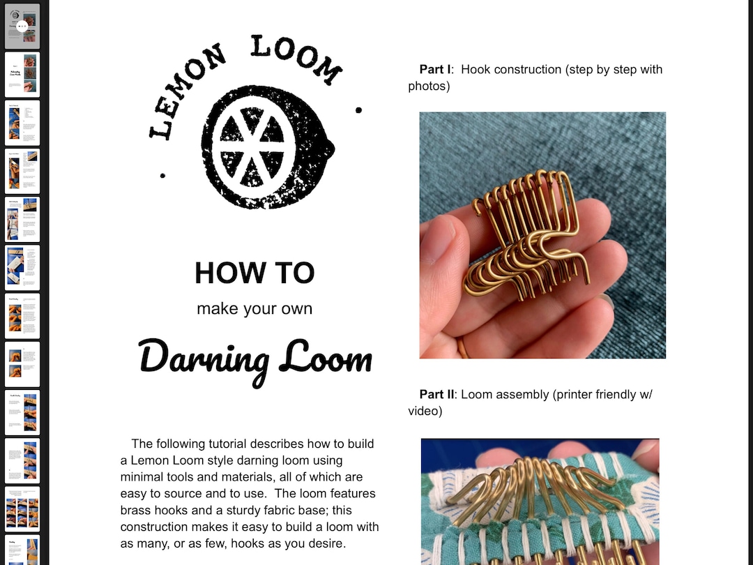 Make Your Own Darning Loom - Printer Friendly PDF Instructions W/ Video ...