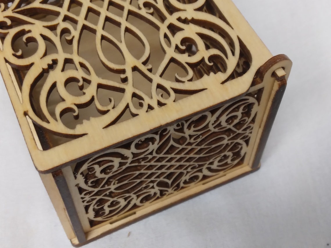 Wooden Laser Cut Stash Box - Etsy