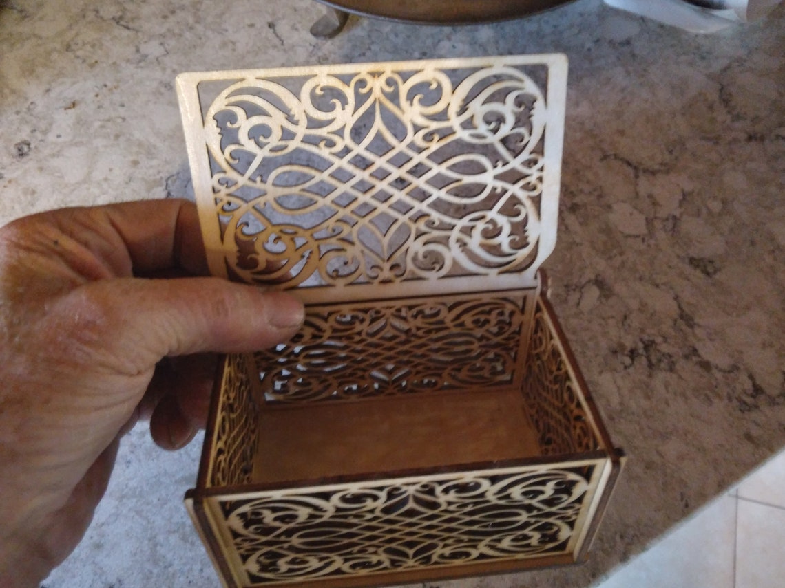 Wooden Laser Cut Stash Box - Etsy