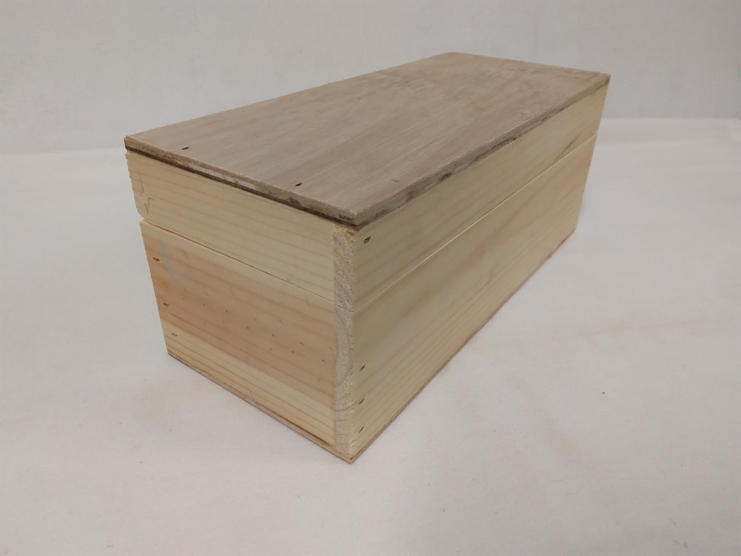 Narrow Size - Unfinished Wood Craft Box - Etsy