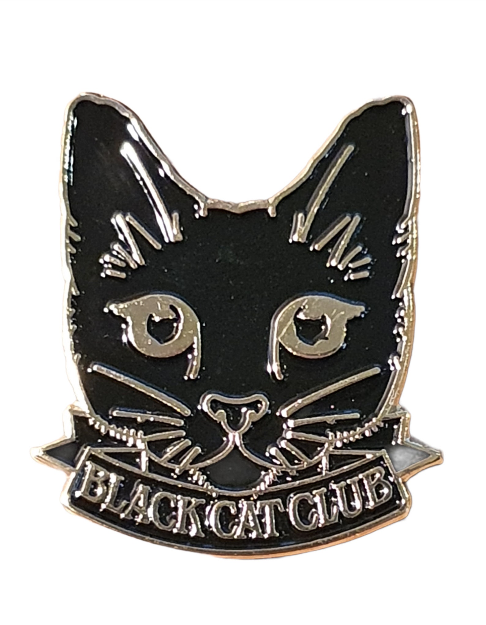 Black Cat Badge Black Cat Club Badge Cat Pin Badge | Etsy