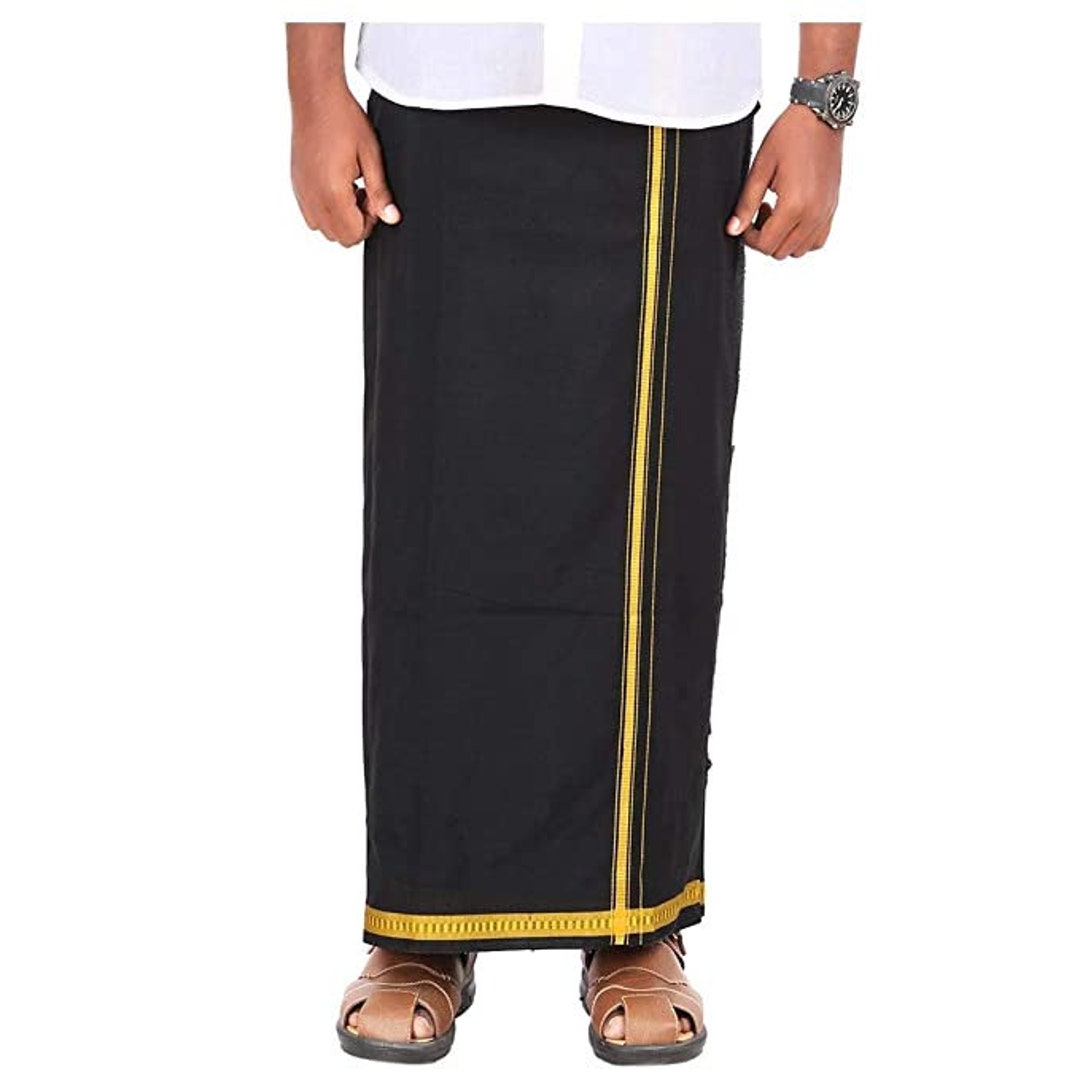 Men's Cotton Lungi Sarong Dhoti Kerala Style Single - Etsy