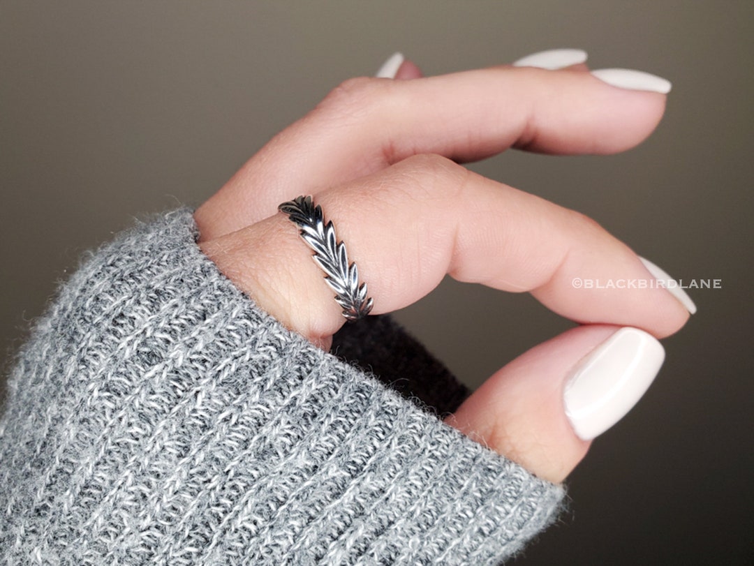 Laurel Wreath Ring, Sterling Silver Statement Ring, Leaf Ring, Laurel ...