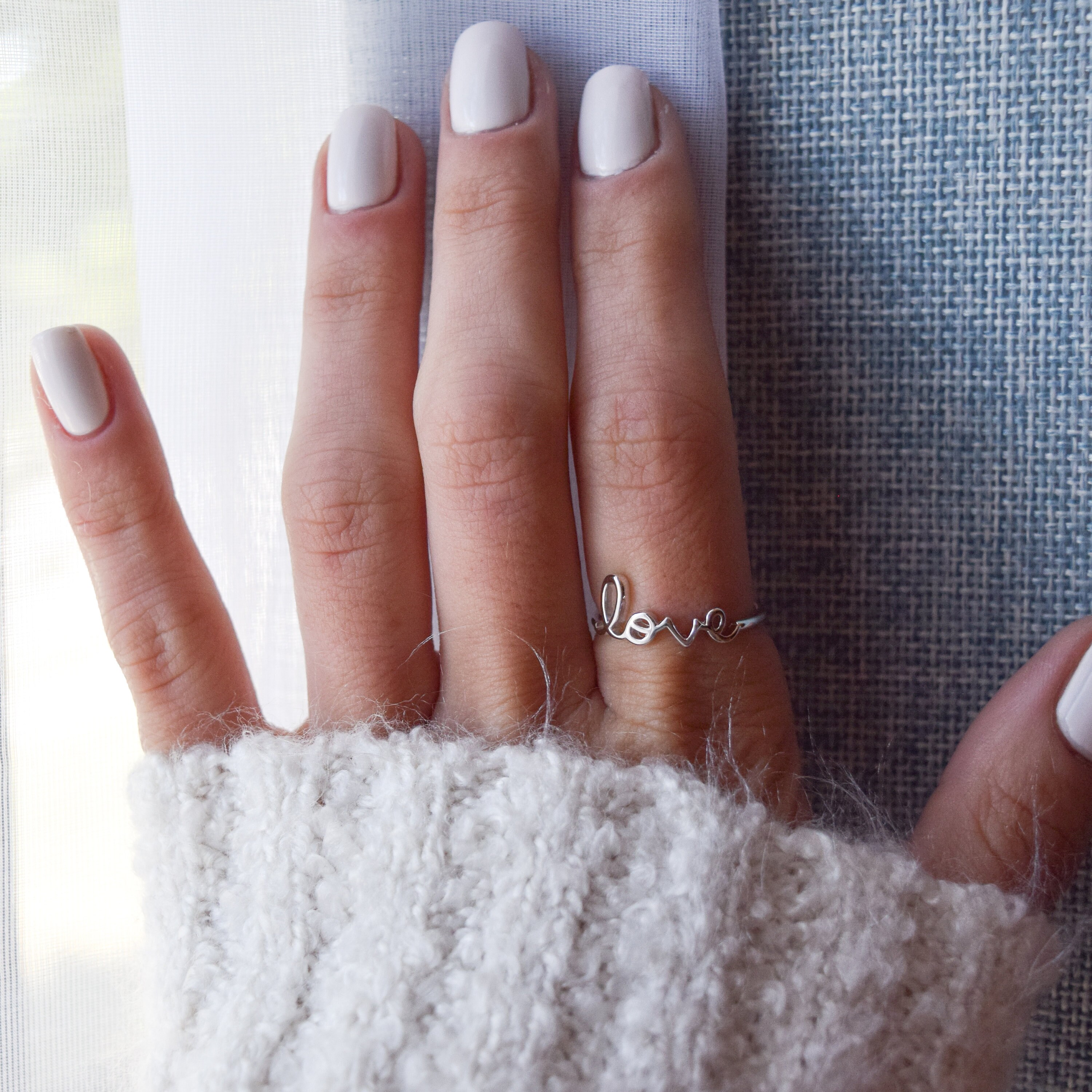 Love Ring Dainty Silver Ring Sterling Silver Ring Silver | Etsy