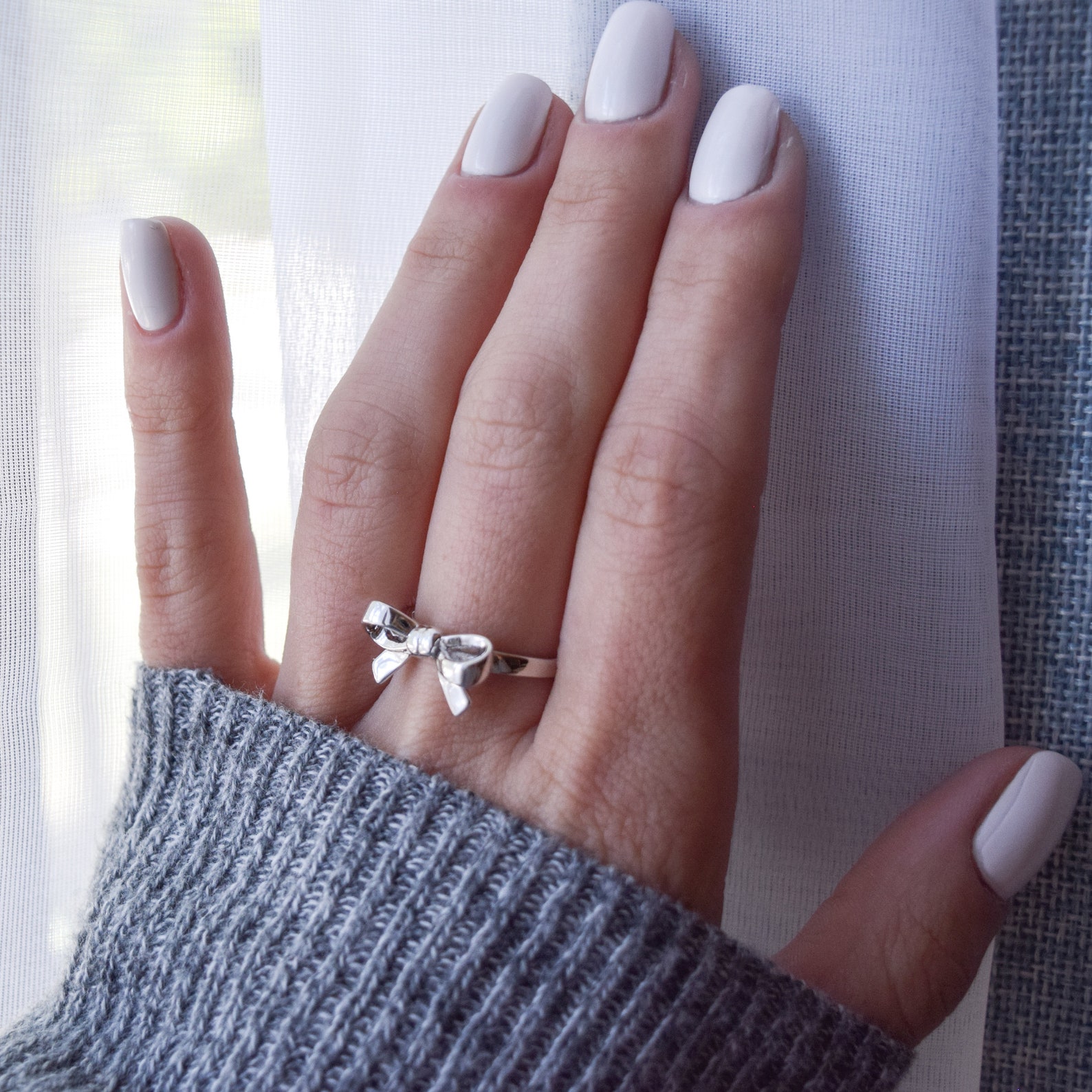 Silver Bow Ring Sterling Silver Bow Bow Ring Dainty Silver - Etsy