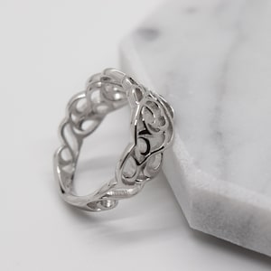 Autumn Leaf Ring, Spring Floral Ring, Sterling Silver Statement Ring ...