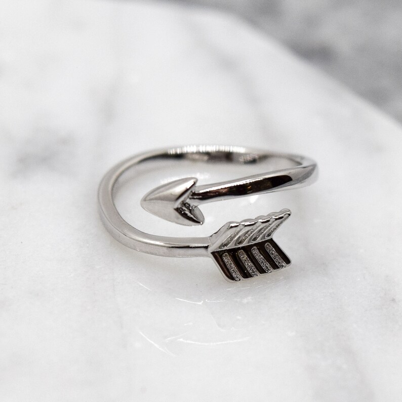 Silver Arrow Ring Sterling Silver Ring Boho RIng Open Ring | Etsy
