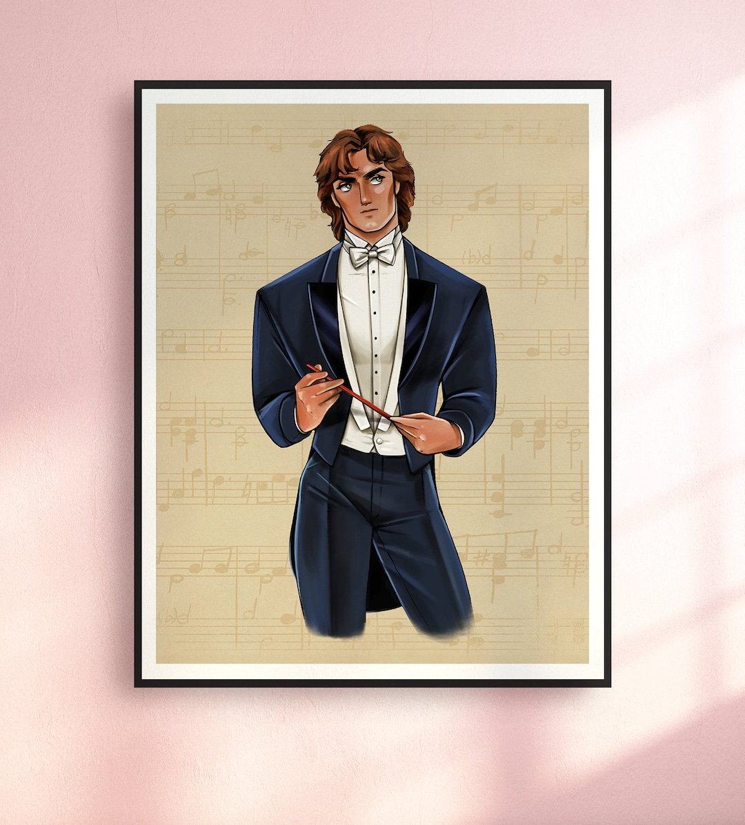 Orchestra Conductor Character Art Print - Etsy