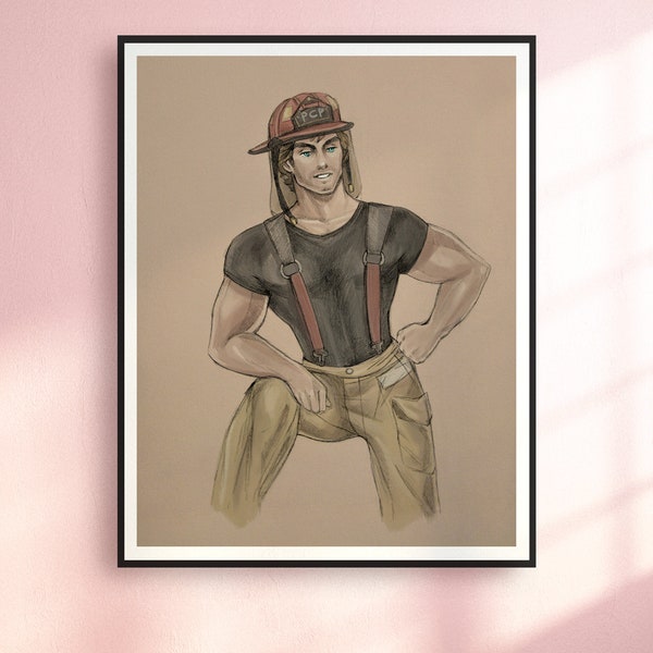 Firefighter Pin Up - Etsy