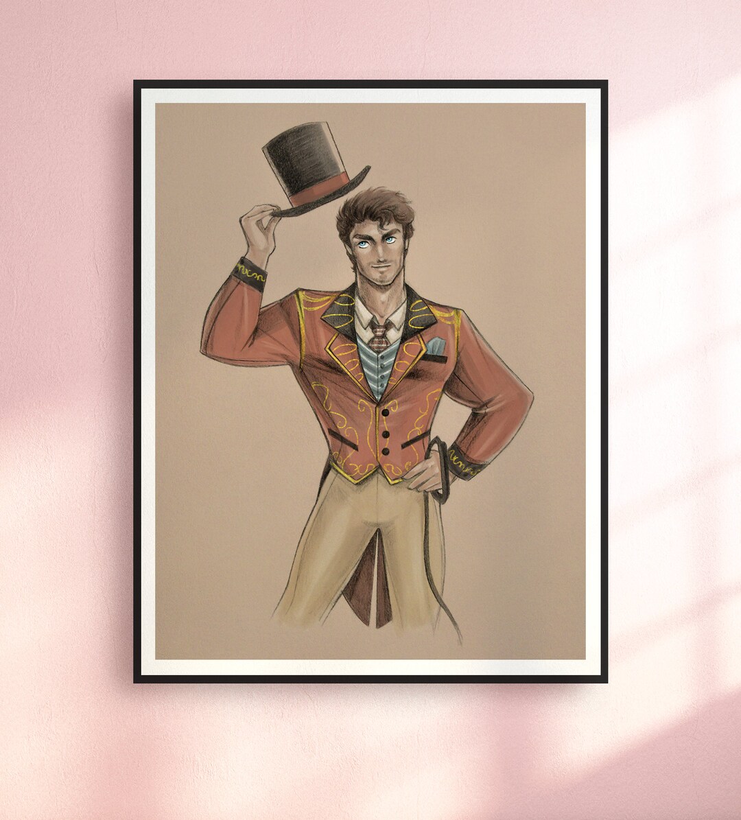 Ringmaster Pin up Sketch Vintage Style Character Art Print - Etsy