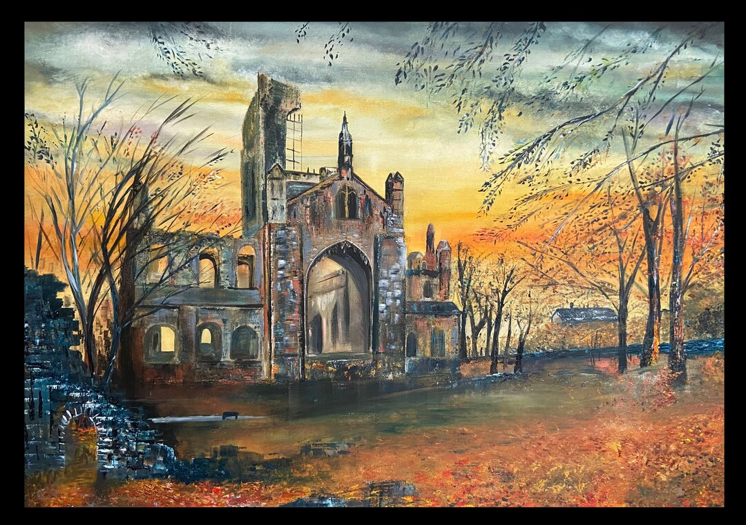 Kirkstall Abbey Painting Print - Etsy