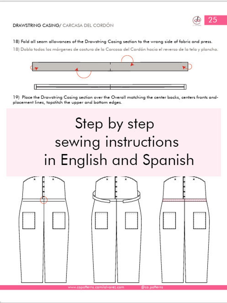 BIB OVERALL PDF Sewing Pattern and Tutorial in Sizes Xxs-5xl, Long and ...