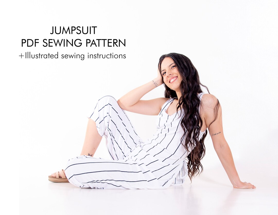 JUMPSUIT PDF Sewing Pattern and Tutorial, A4-letter A0 and Projector ...