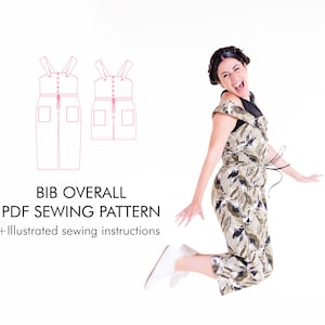 BIB OVERALL PDF Sewing Pattern and Tutorial in Sizes Xxs-5xl, Long and ...
