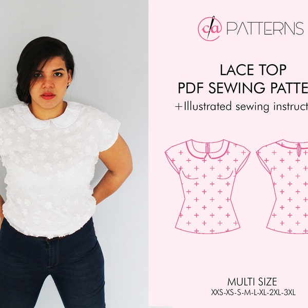 Lace Blouse Pattern - Etsy
