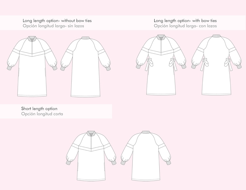 SWEAT DRESS PDF Sewing Pattern and Tutorial, Sizes Xxs-5xl, 2 Length ...