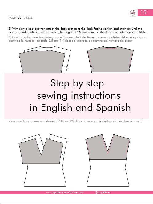 Short Sleeve Kimono Top PDF Sewing Pattern, V Neck Shirt, Kimono Cut ...