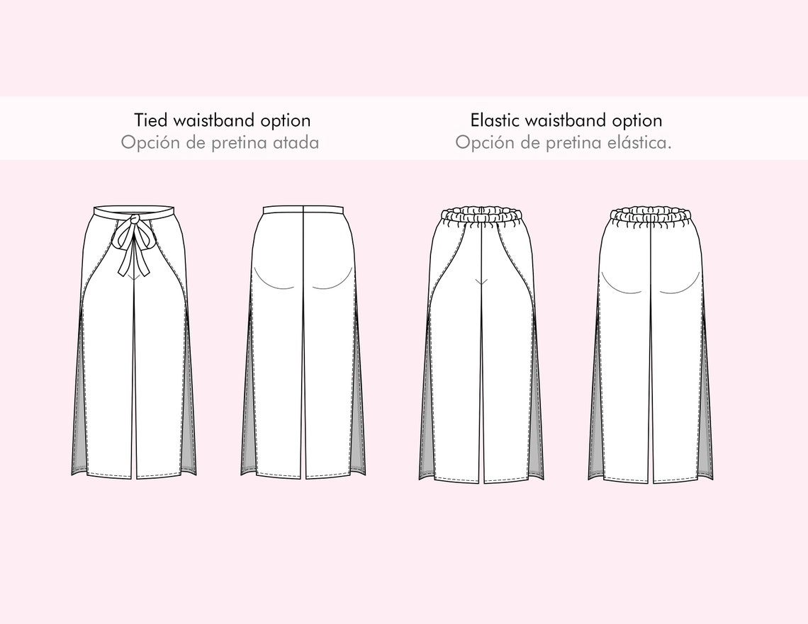 WRAP PANTS PDF Sewing Pattern and Tutorial Sizes Xxs-5xl 2 - Etsy