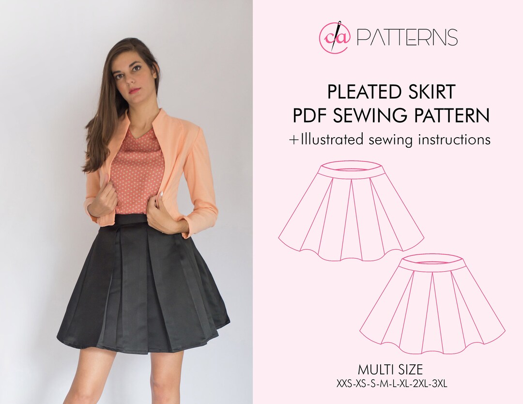 Patrón de costura PDF falda patrón falda corta falda - Etsy España