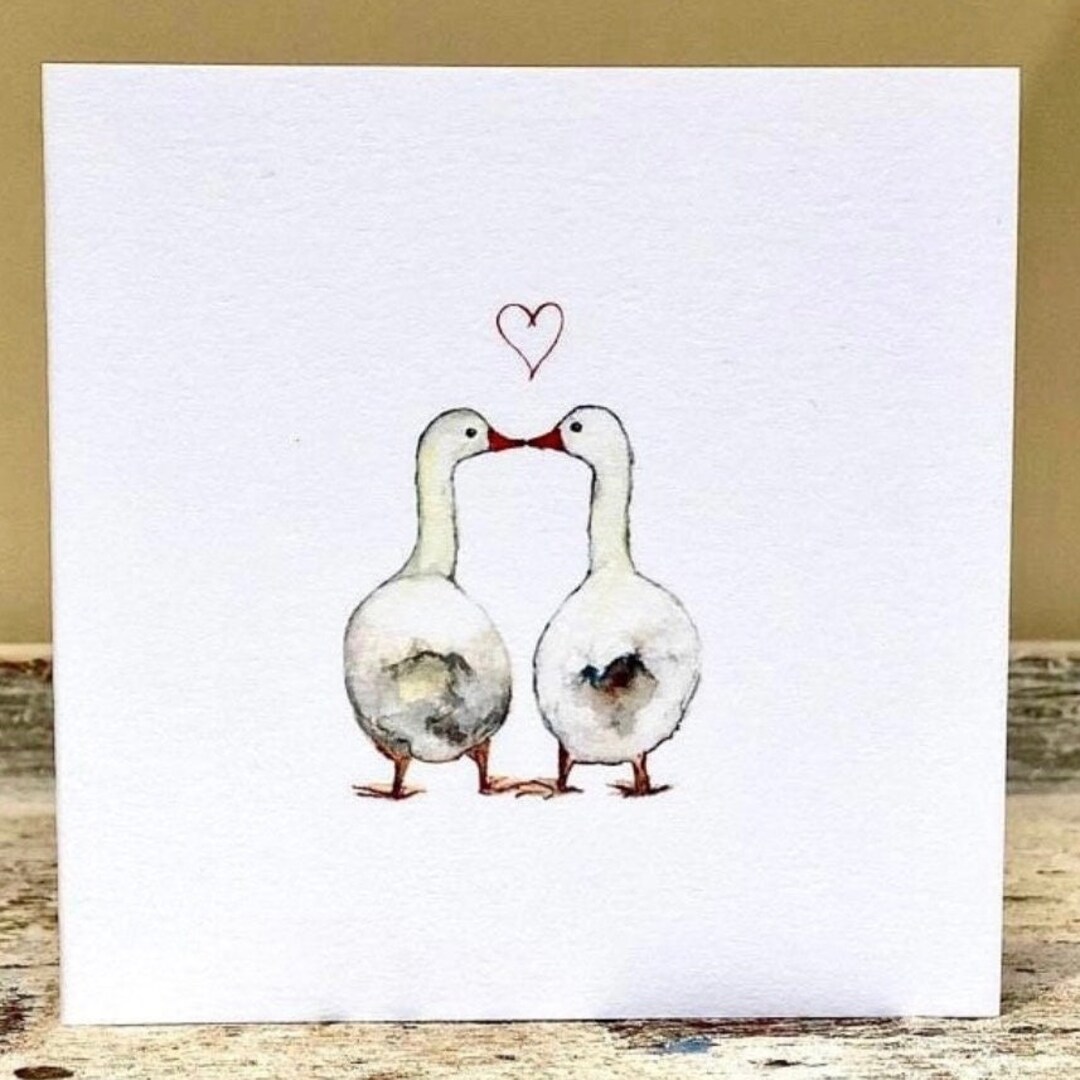 Ducks, Love is in the Air Happy Anniversary Valentines for Him for Her ...