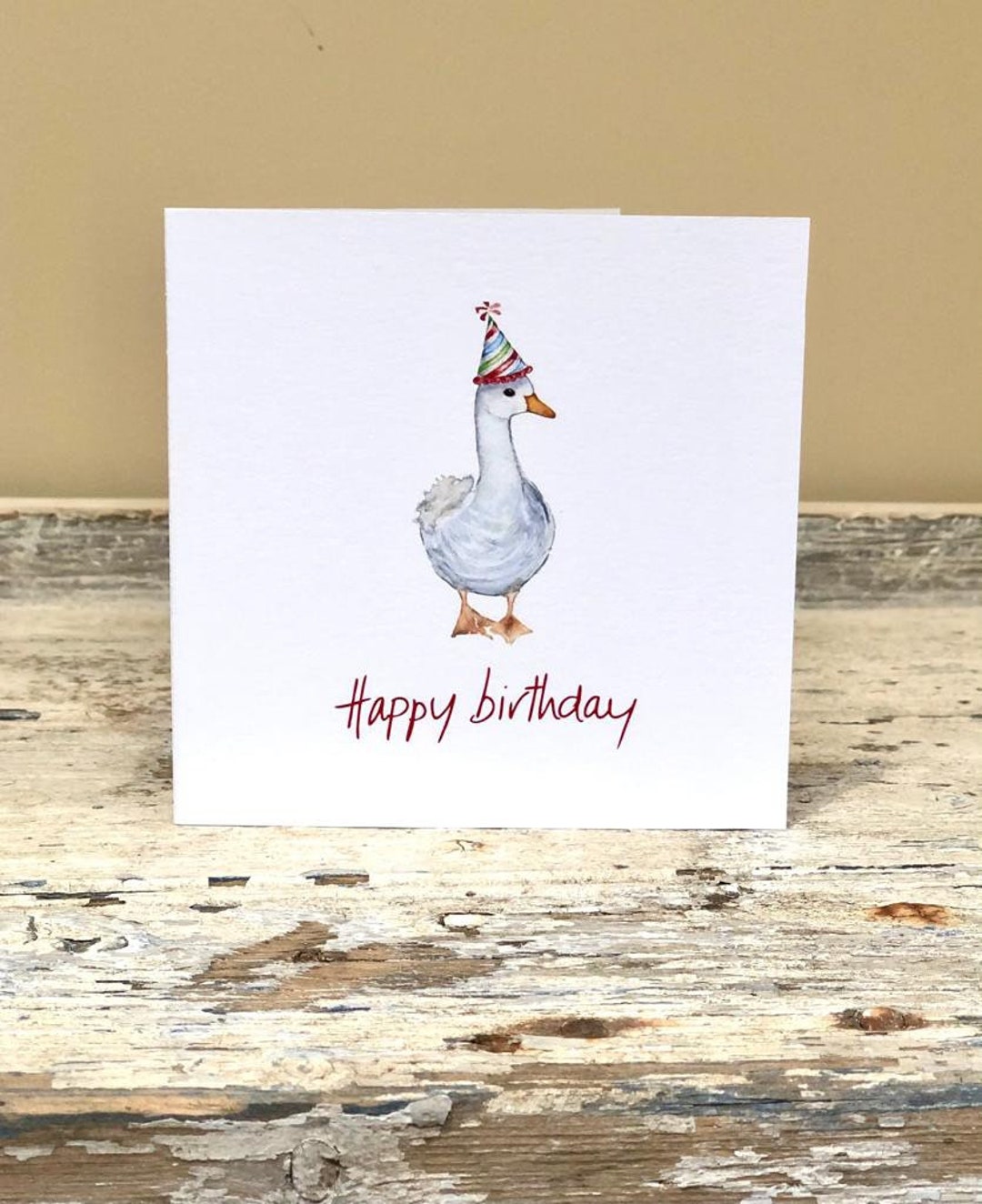 Happy Birthday Card, Party Duck Birthday Card Blank Inside - Etsy
