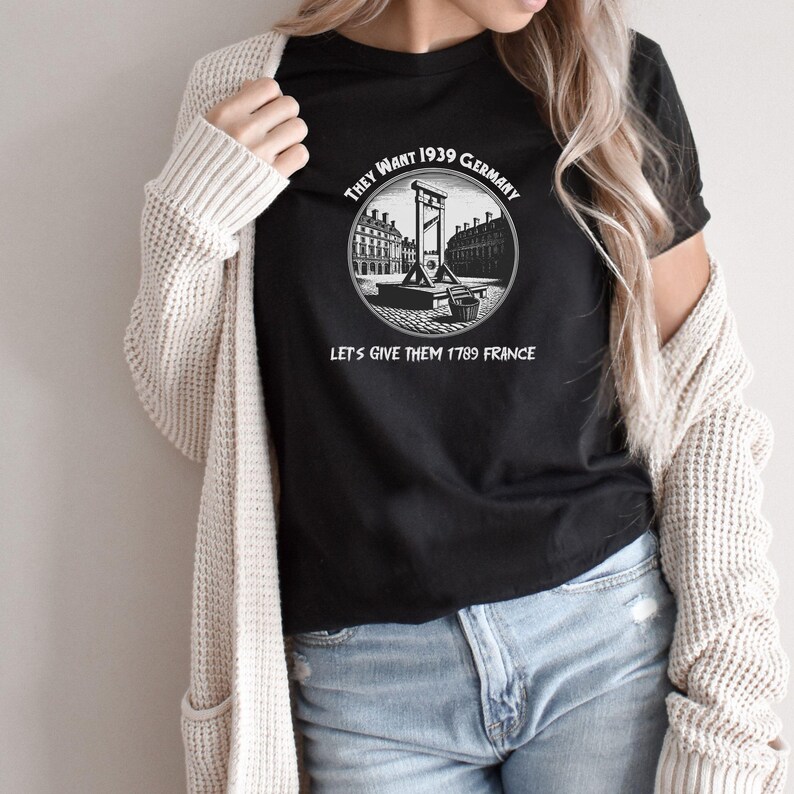 Guillotine French Revolution Protest Tee, Eat the Rich, No Kings ...