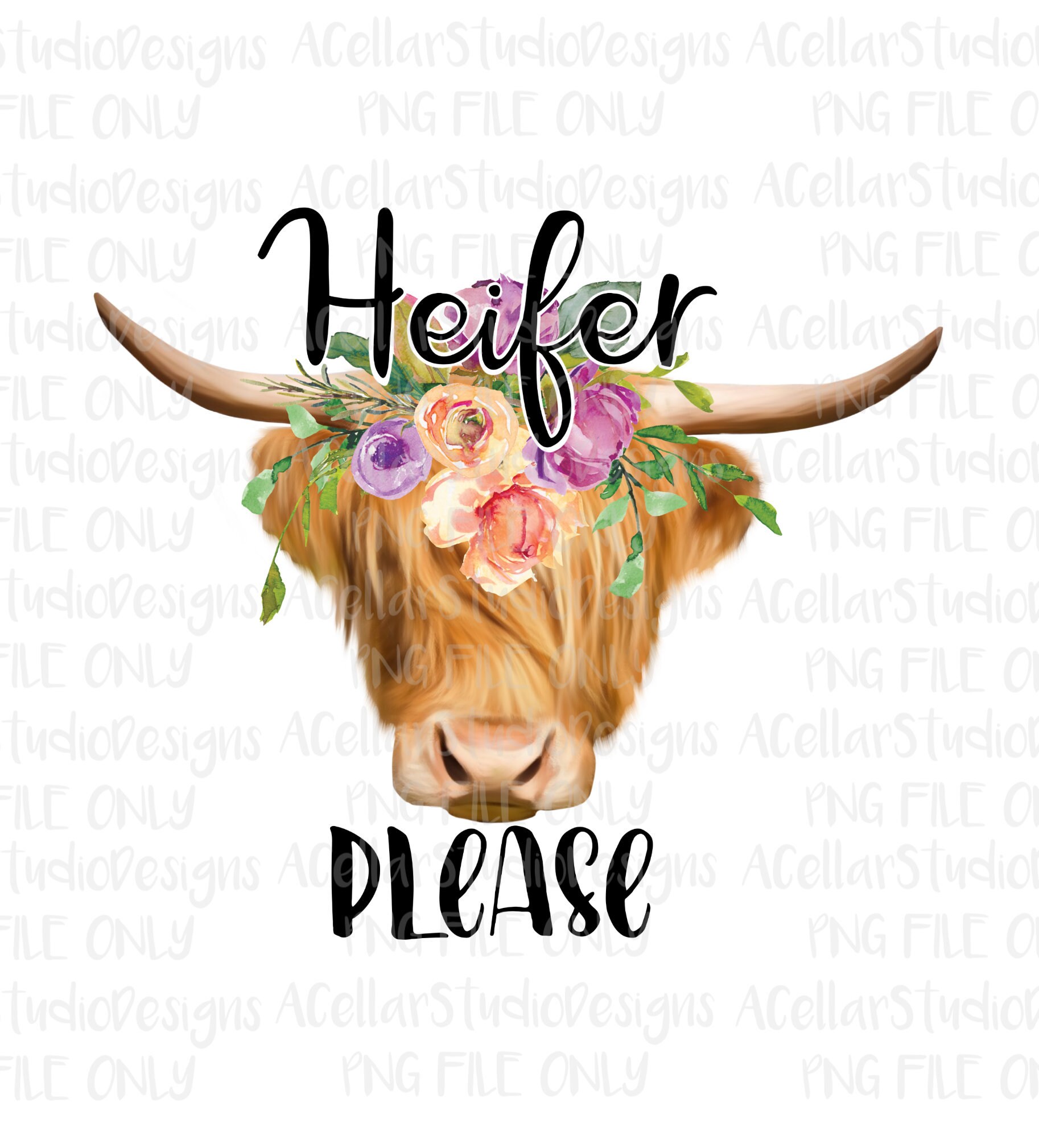 Digital Download heifer Please Printable-hand - Etsy