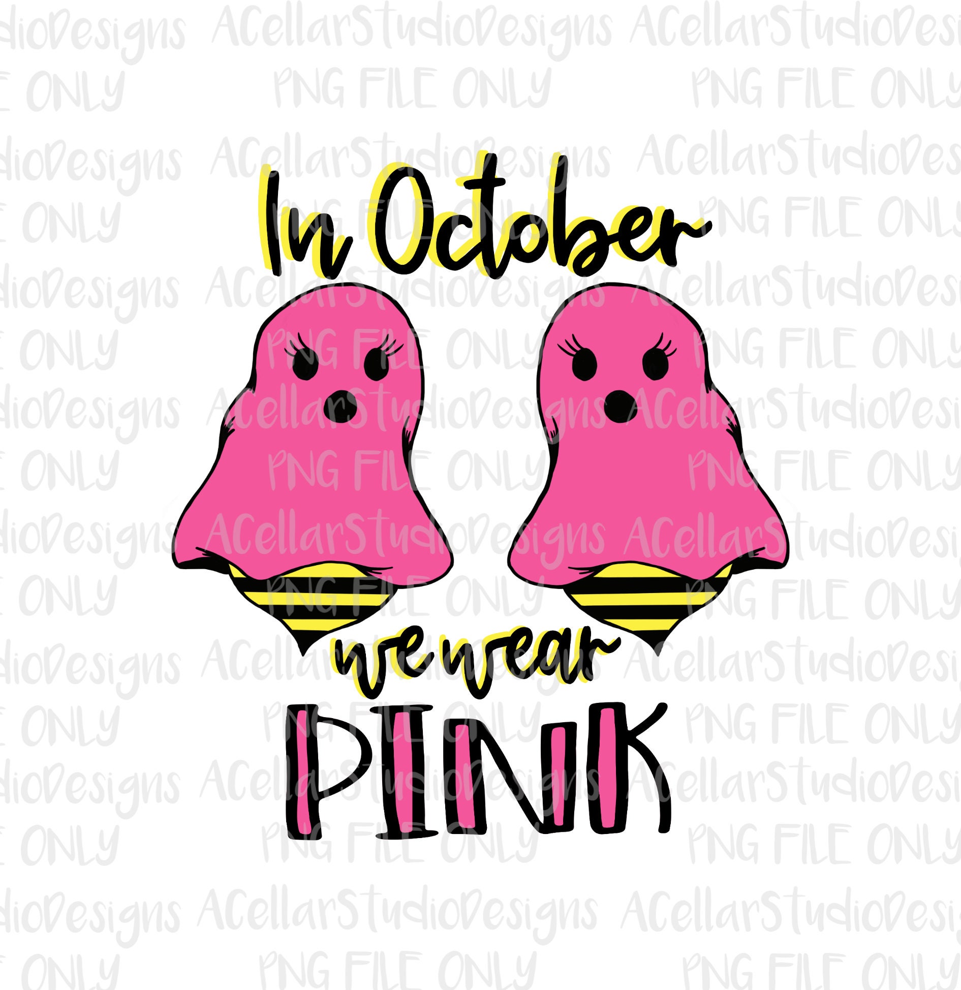 PNG File-Digital DownloadIn October we wear Pink | Etsy