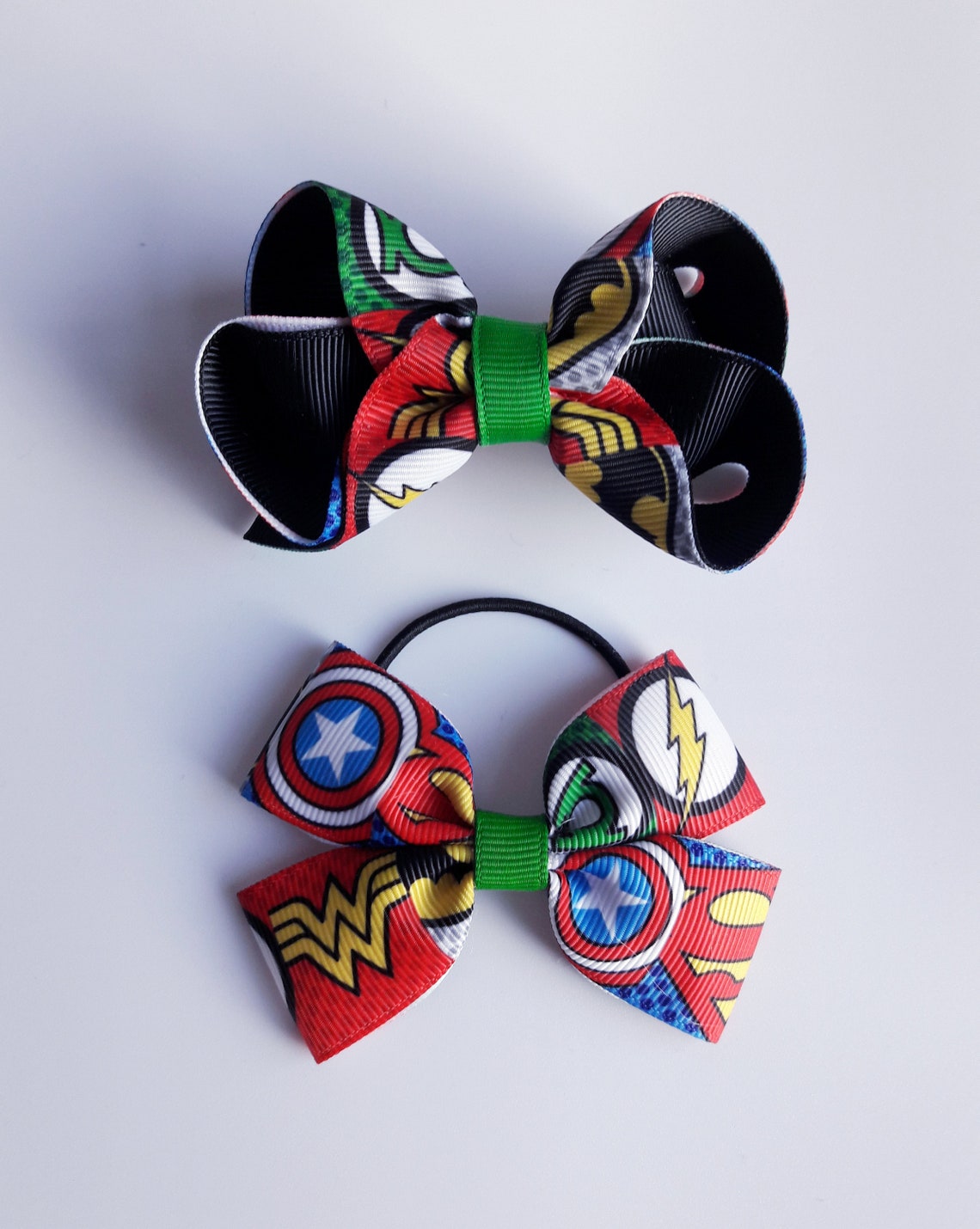 Super Hero Bows Superman Bow Hero Hair Bow Justice League | Etsy