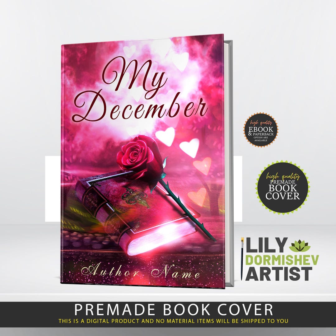 Romance Rose Book Cover: Elegant Ebook & Paperback Design (digital ...