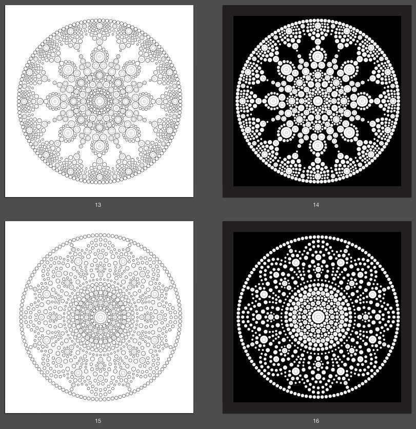 DOT ART Mandala Book 1 Digital Adult Coloring Book - Etsy
