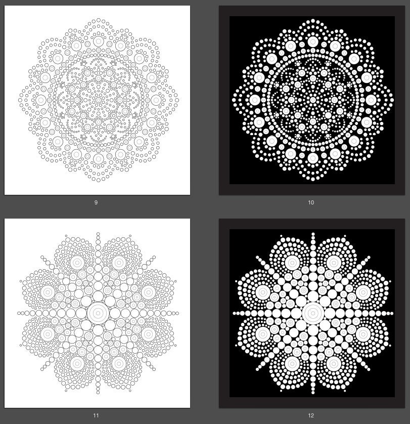 DOT ART Mandala Book 1 Digital Adult Coloring Book - Etsy
