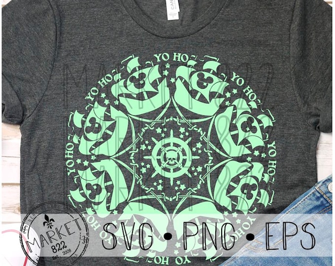 Pirates Mandala, Cut Files, Print File, SVG, PNG, EPS - Etsy