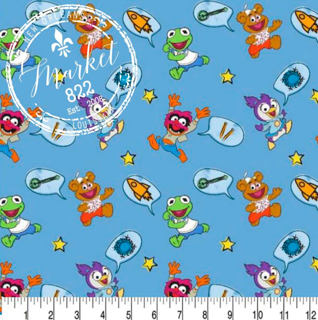 MUPPETS Fabric Muppet Babies Fabric Kermit Animal Gonzo - Etsy