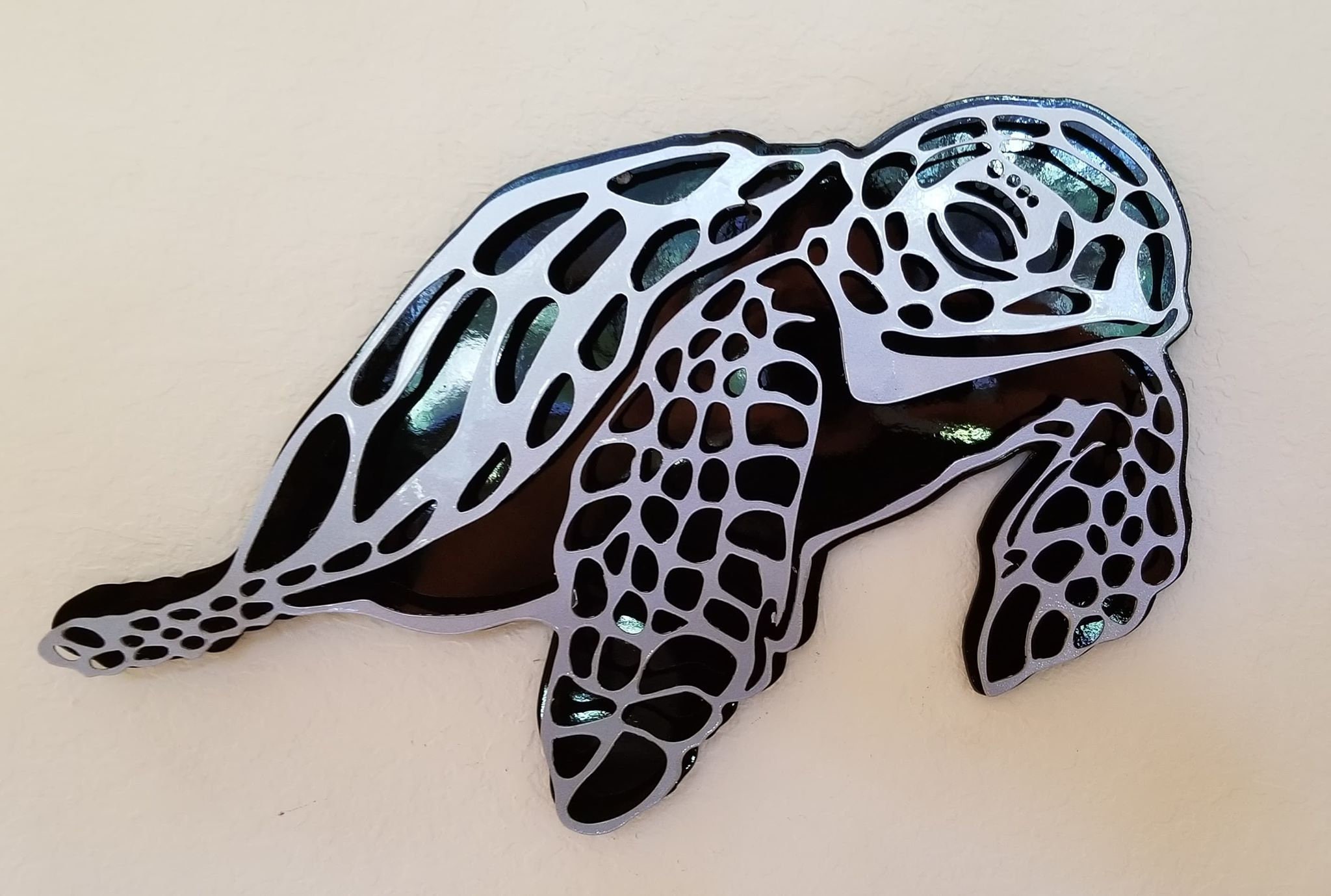 3D Metal Sea Turtle - Etsy