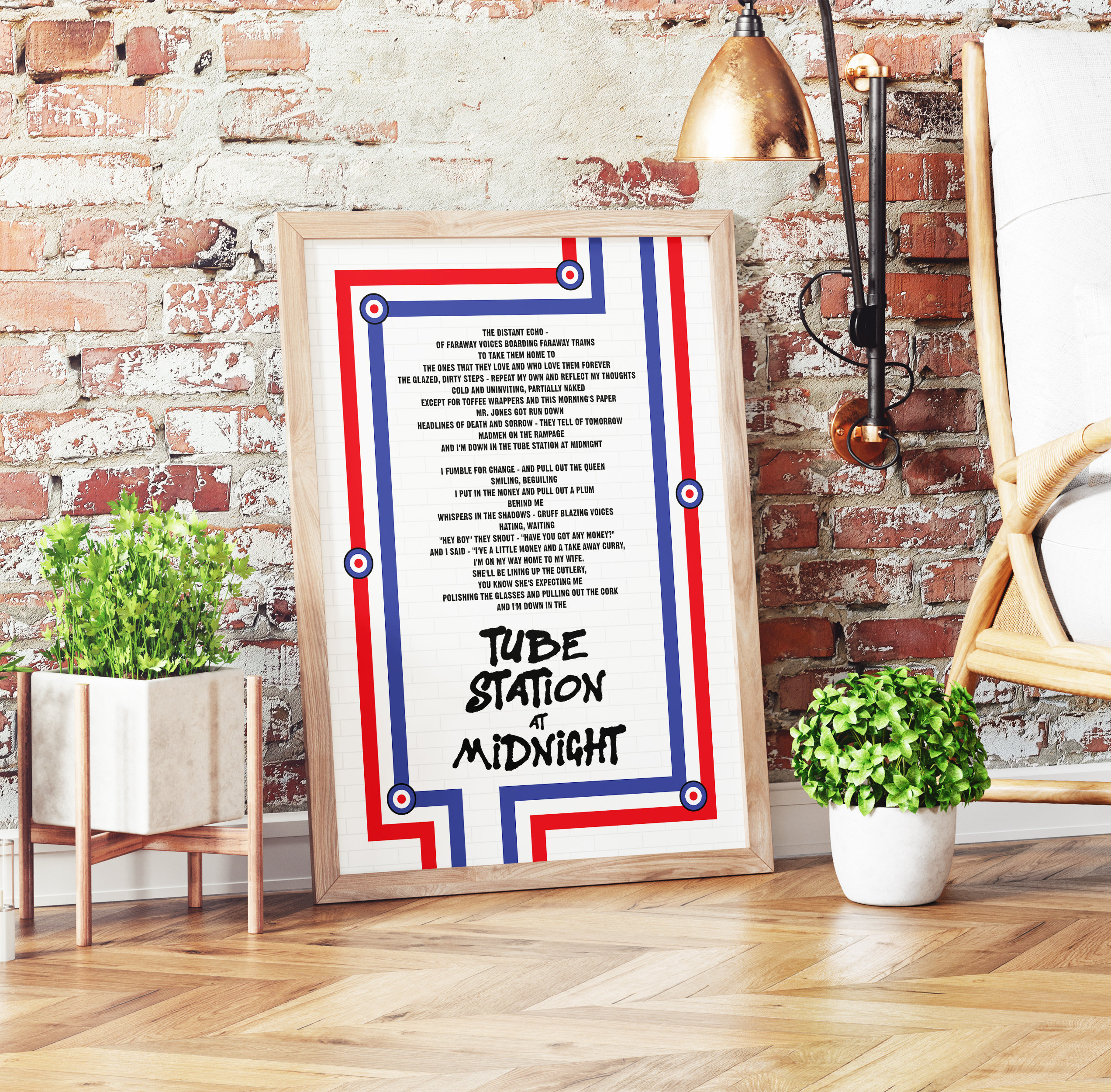 The Jam Print of Down In The Tube Station at Midnight Song Lyrics Wall ...