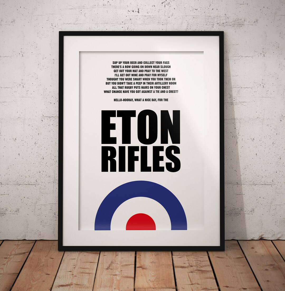 The Jam Eton Rifles Song Lyrics Wall Art Print Music Wall Art Poster - Etsy