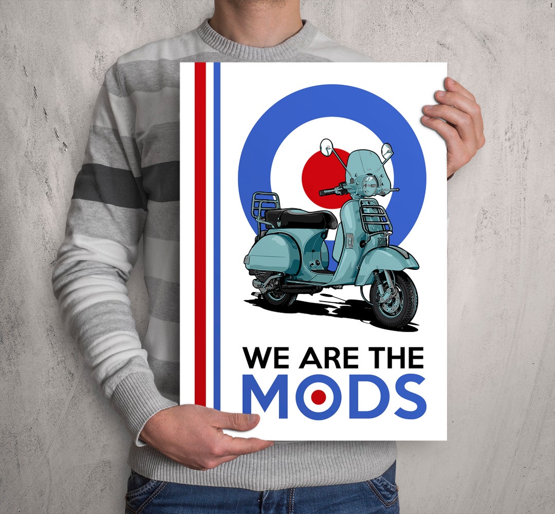 We Are the Mods Wall Art Print New Wave Mod Revival Scooter - Etsy