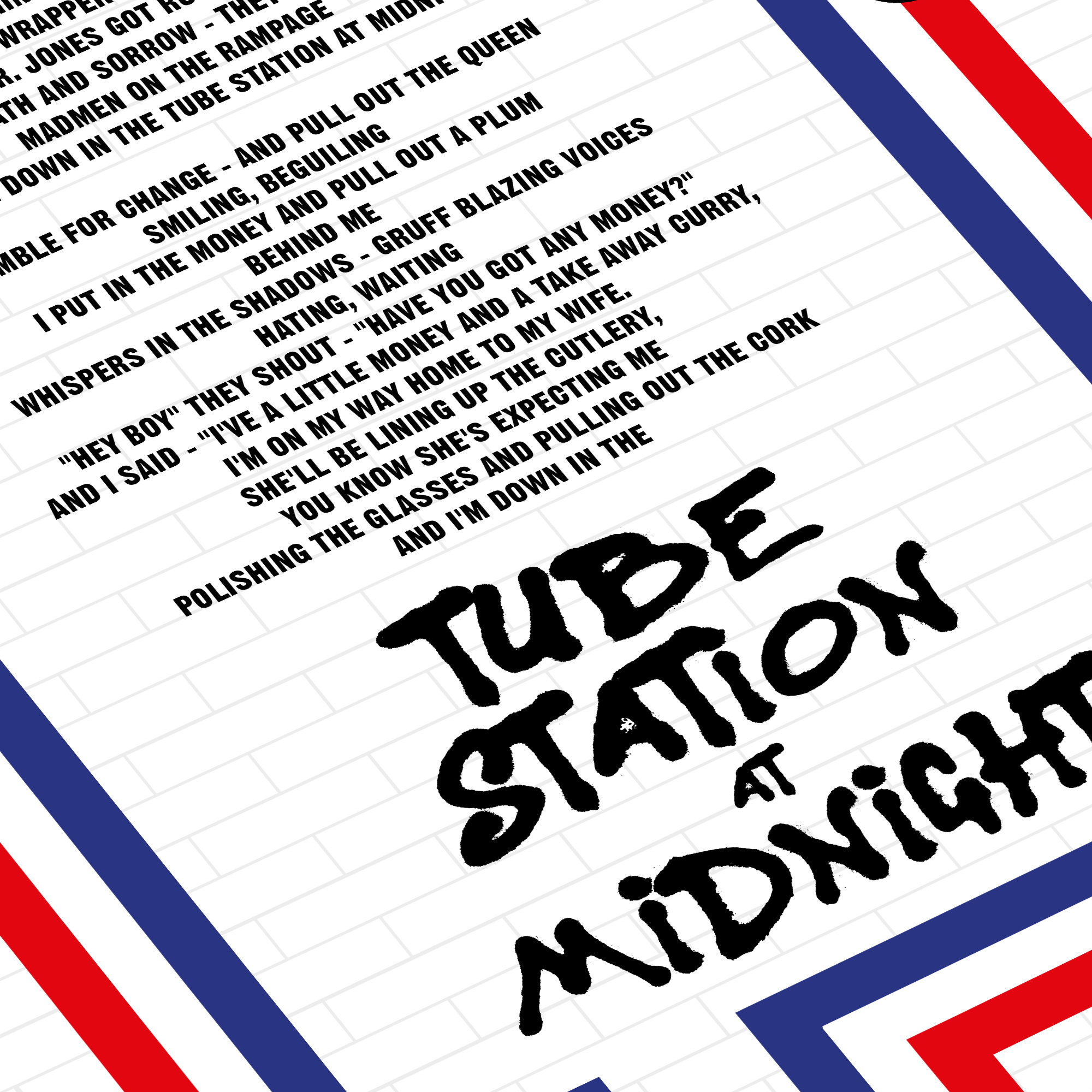 The Jam Print of Down In The Tube Station at Midnight Song Lyrics Wall ...